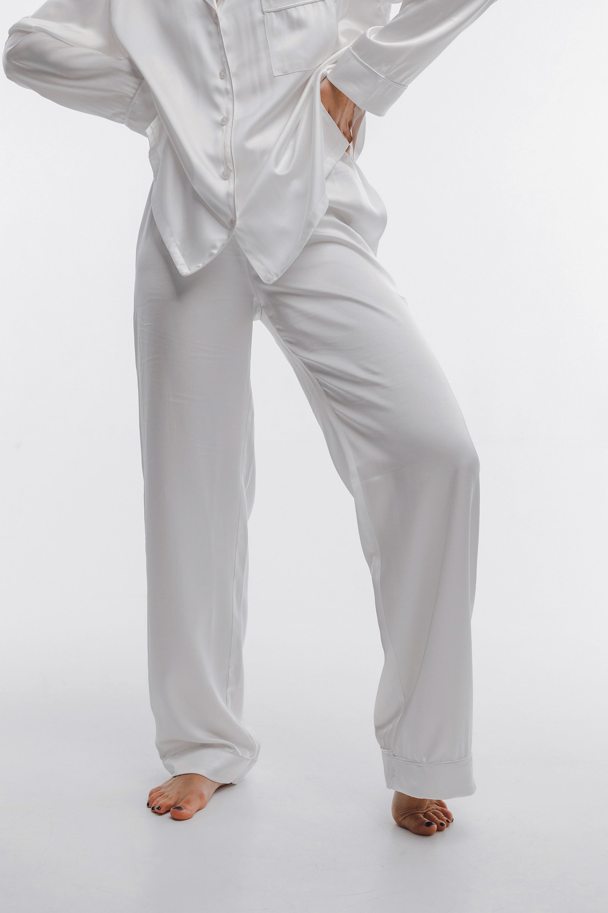 White Satin Pajamas Heymimisisters