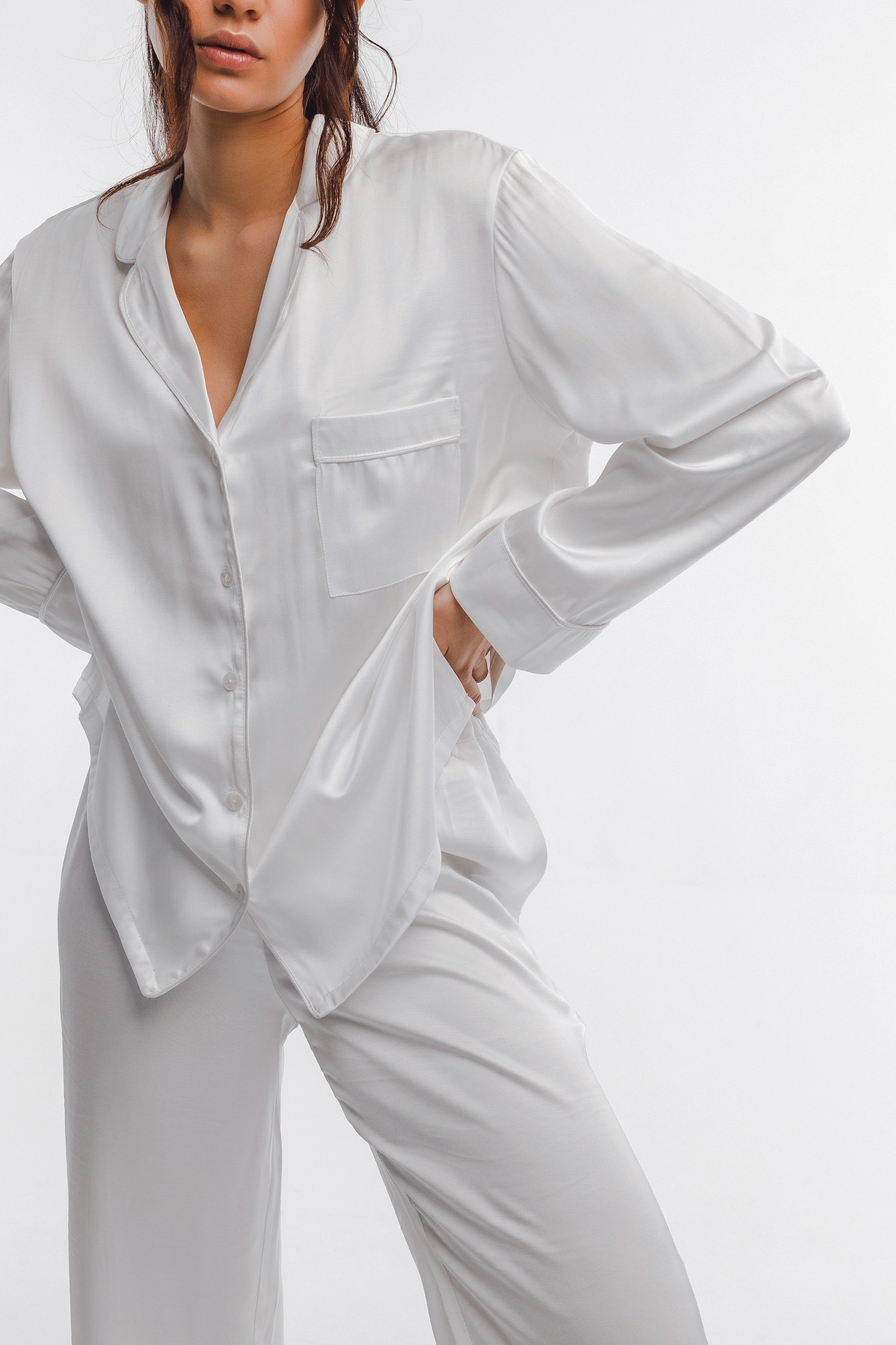 White satin pajamas – HEYMIMISISTERS